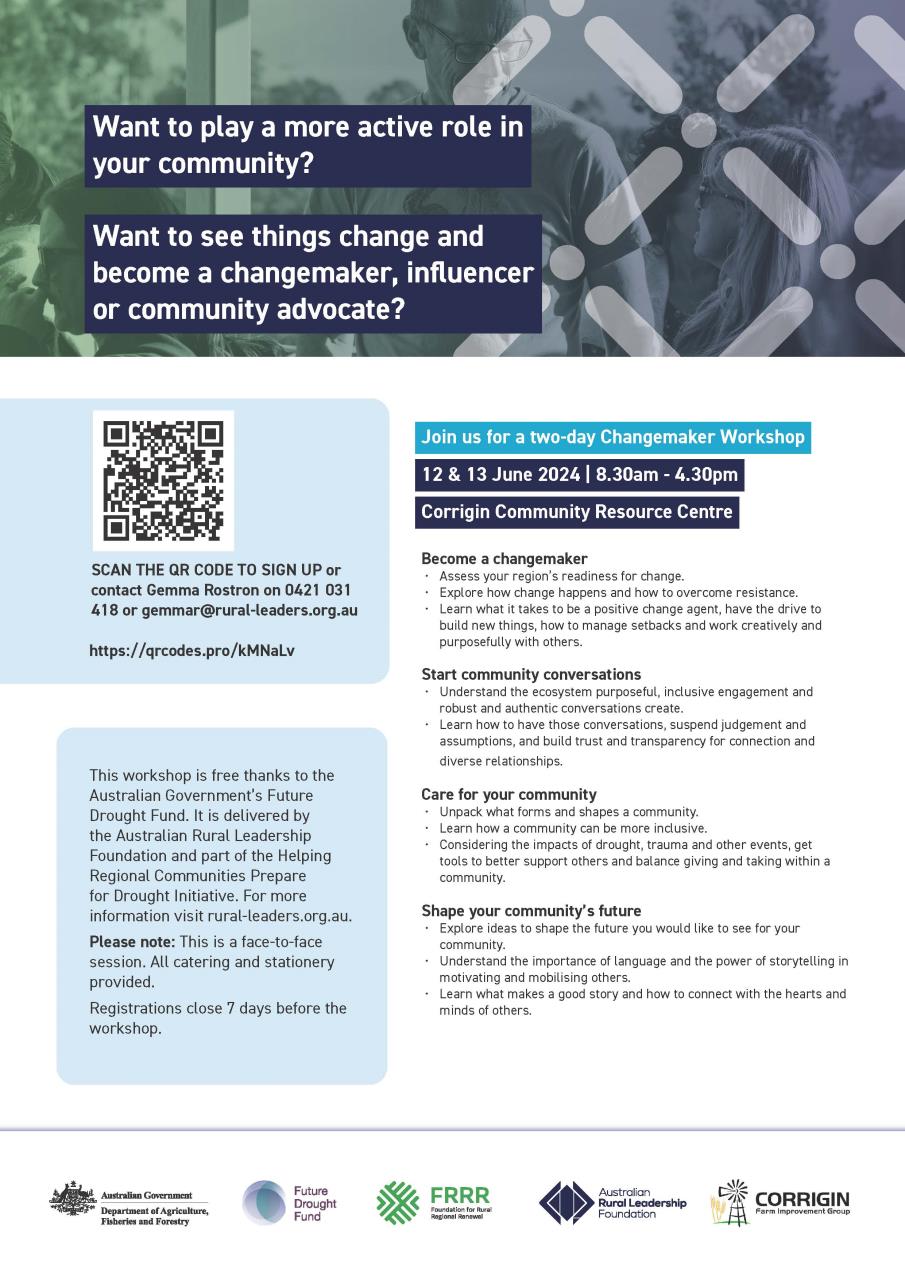 News Story - Changemaker Workshop » Shire of West Arthur